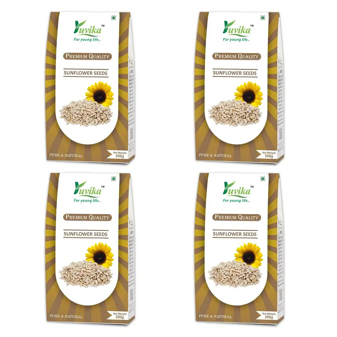 Sunflower Seeds - Surajmukhi Magaj 1 kg (Pack of 4 - 250gm Each ...